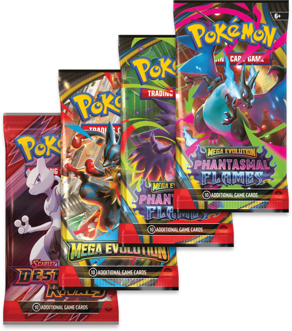 Pokémon TCG: Mega Charizard Tin - Mega Charizard X ex + Y ex Mr. Puggy ...